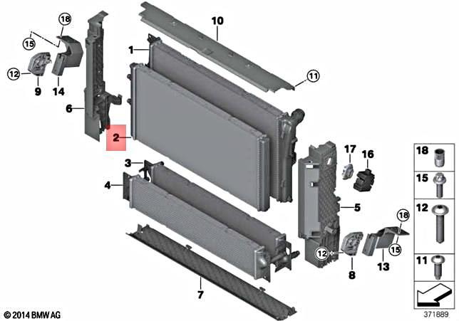 Genuine BMW F80 F80N F82 F83 I12 Engine Cooling Radiator OEM ...