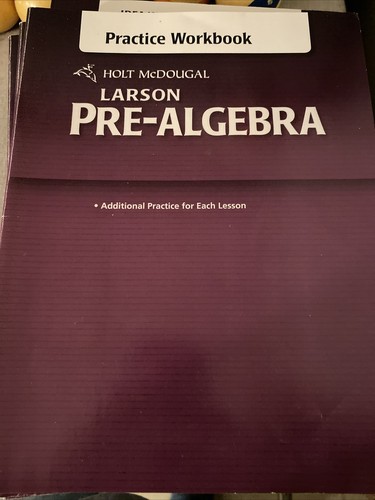 Holt Mcdougal Larson Pre-Algebra Practice Workbook | eBay
