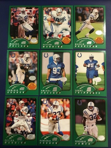 2002 Topps Collection INDIANAPOLIS COLTS Complete Team Set 12 MANNING ...