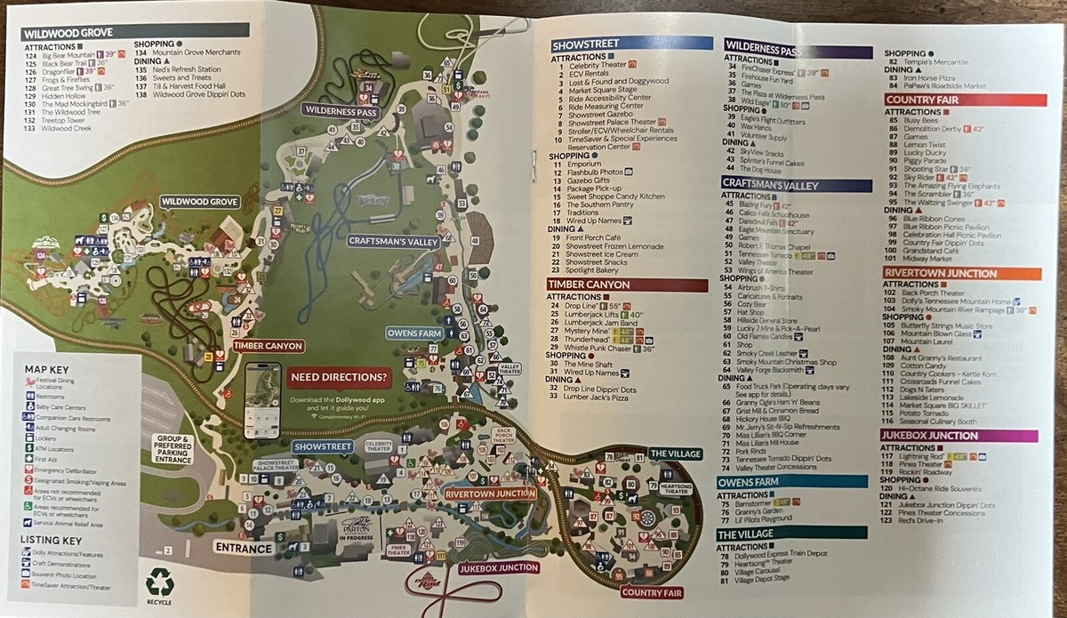Dollywood Theme Park Map Dollywood Ranks In Top 10 Amusement Parks In