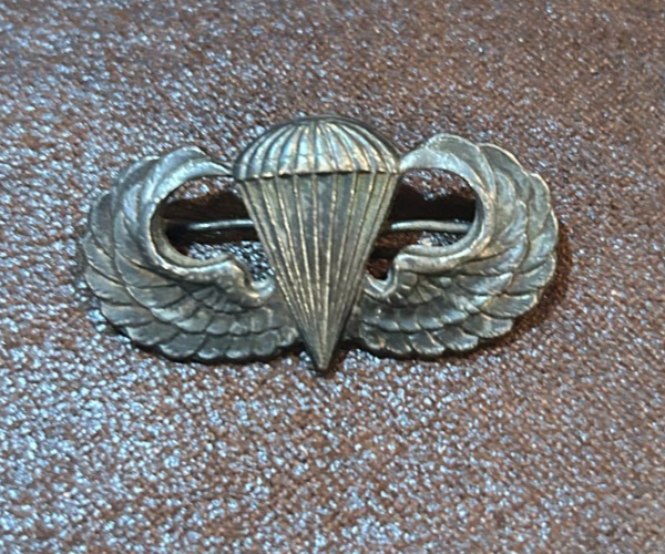 Sterling Silver Parachute wings, pin back | eBay