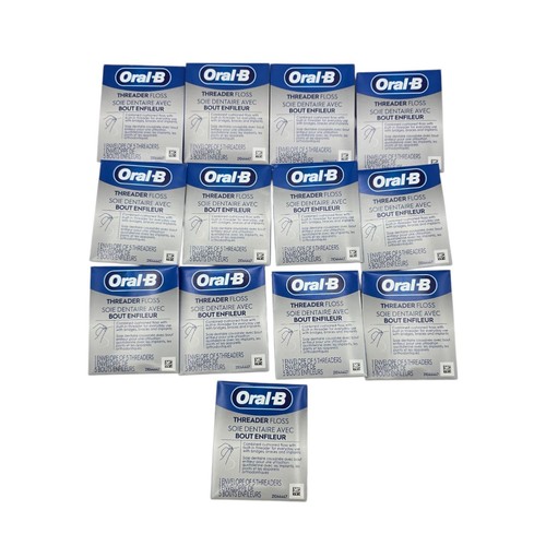 Oral-B Glide Threader Floss 13 Envelopes of 5 Threaders Braces Implants ...