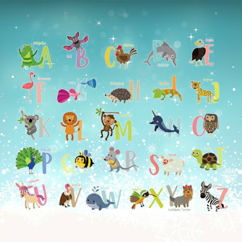 Alphabet Wall Decals Stickers Kids Bedroom Applique Removable Decor ...