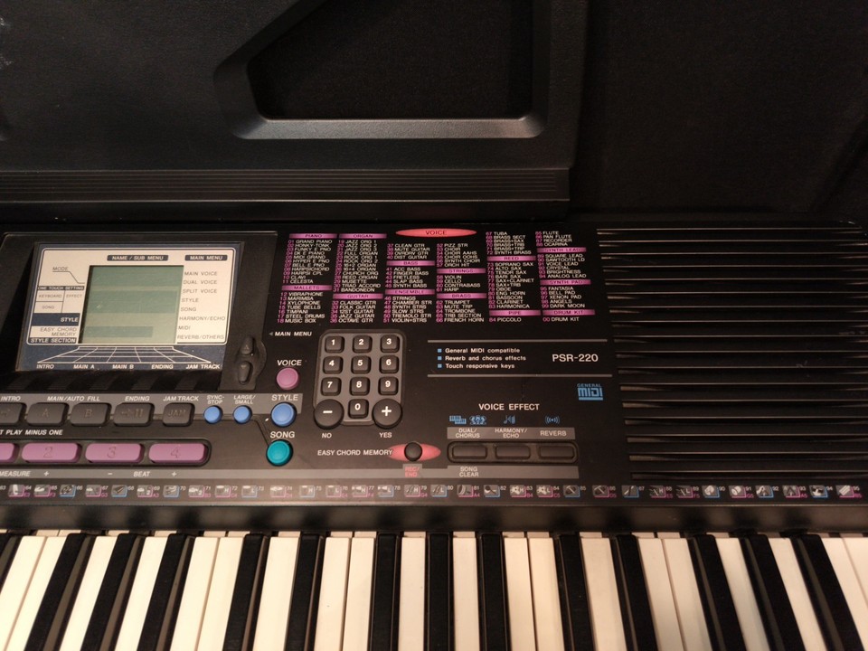 Yamaha PSR-220 Digital Electronic Synth Action 61-Keys Piano Portatone ...