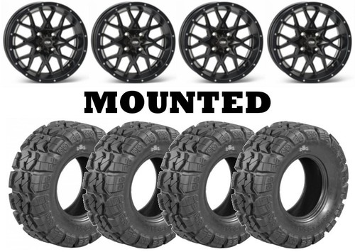 Kit 4 Deestone Trail Crusher Tires 26x9-14 on ITP Hurricane Matte Black ...
