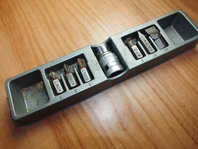 Snap On 10mm Drive Hex Philips Straight Slot Screwdriver Bit Set + 3/8 ...