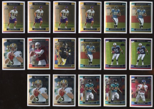 2006 Topps Chrome Football 17 Card Lot With Rookies Brees/Manning ...
