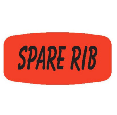 1000 each Spare Rib Food Labels Fl Red Black Stickers Decals | eBay