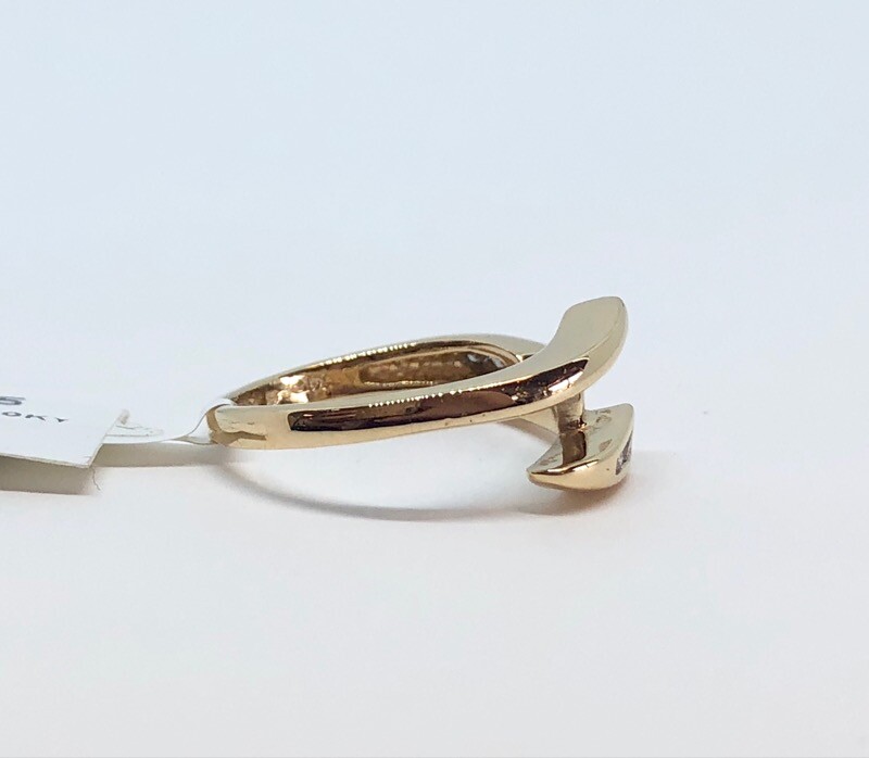 Lady's Gold-Diamond Ring Guard 5 Diamonds .05 Carat T.W. 14K Yellow ...