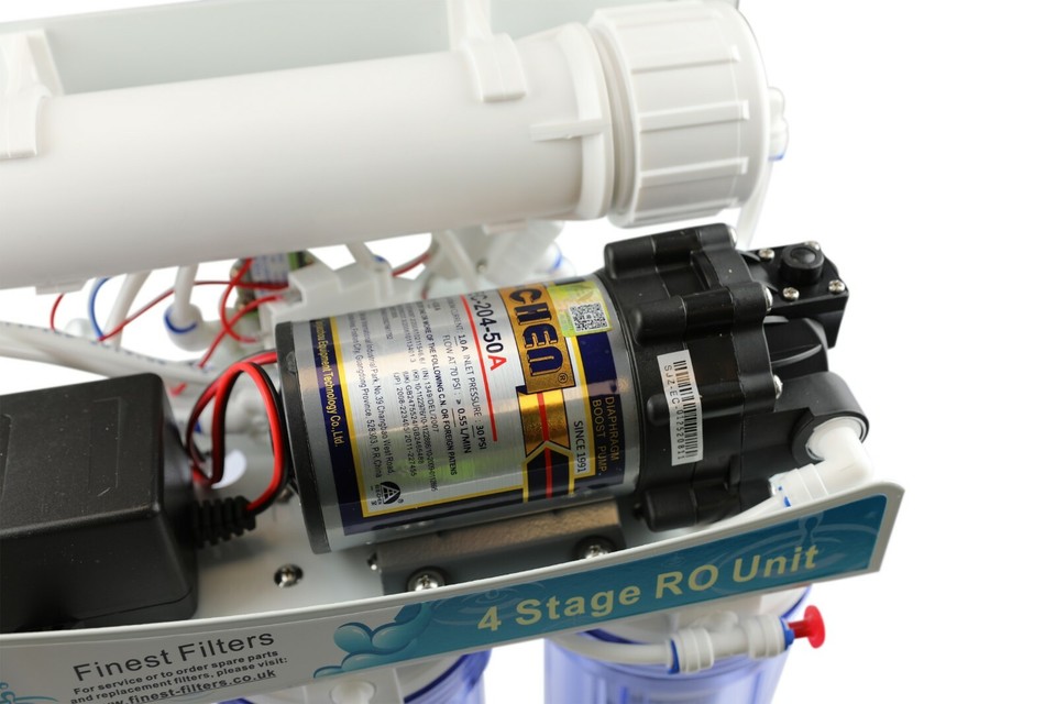 Reverse Osmosis RO Unit with Booster Pump and DI Stage Pumped 50-100gpd ...