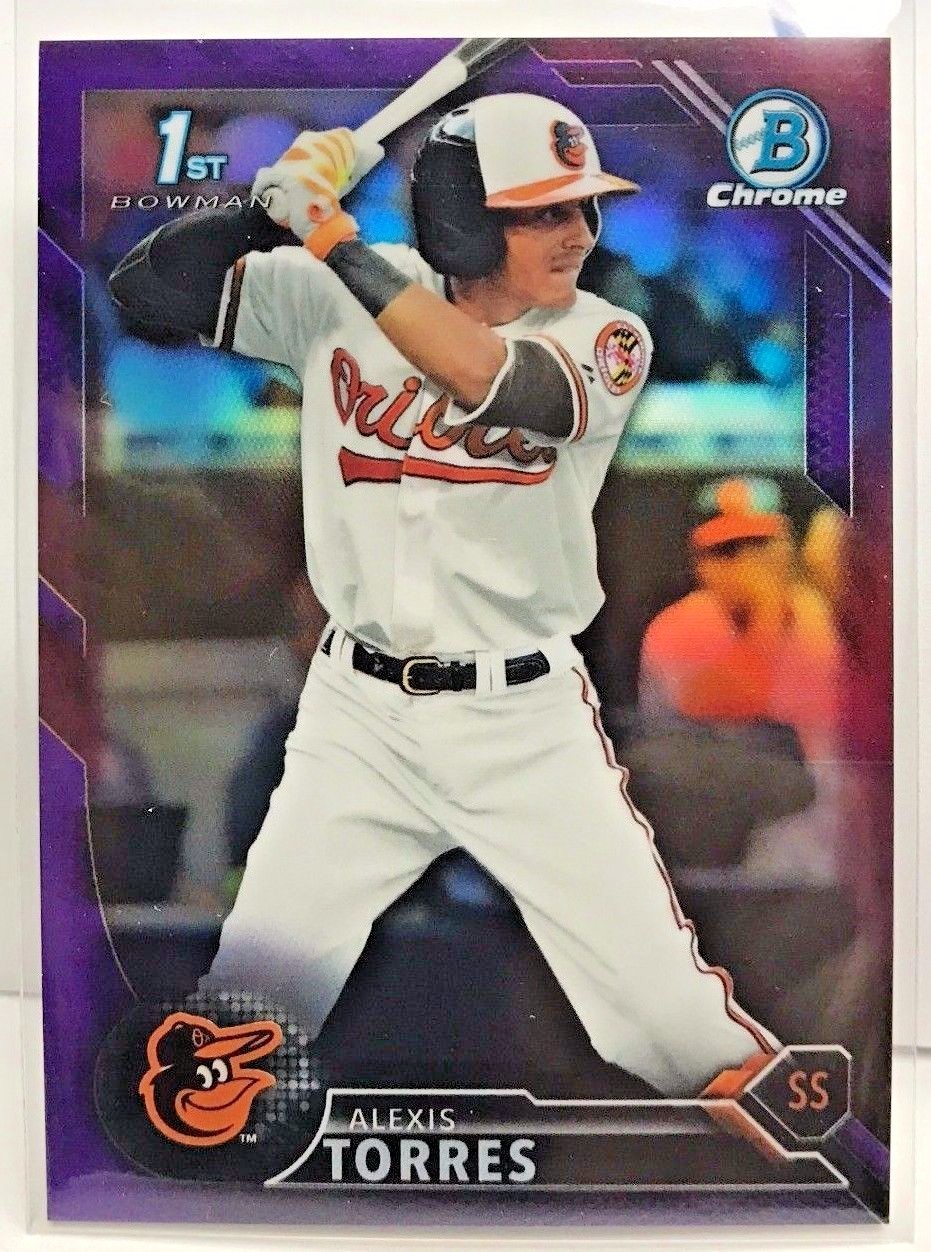 Alexis Torres 2016 Bowman Chrome Draft Prospect Violeta Refractor / 250 ...