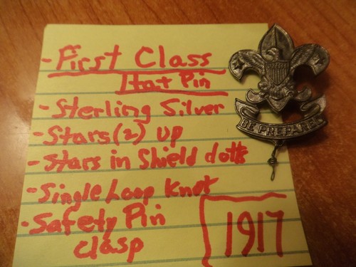 VERY RARE 1917 STERLING SILVER "LARGE FIRST CLASS " HAT PIN | eBay