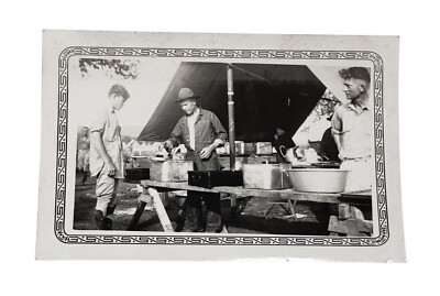 VTG Photo 1930s Military Mess Tent Men | eBay