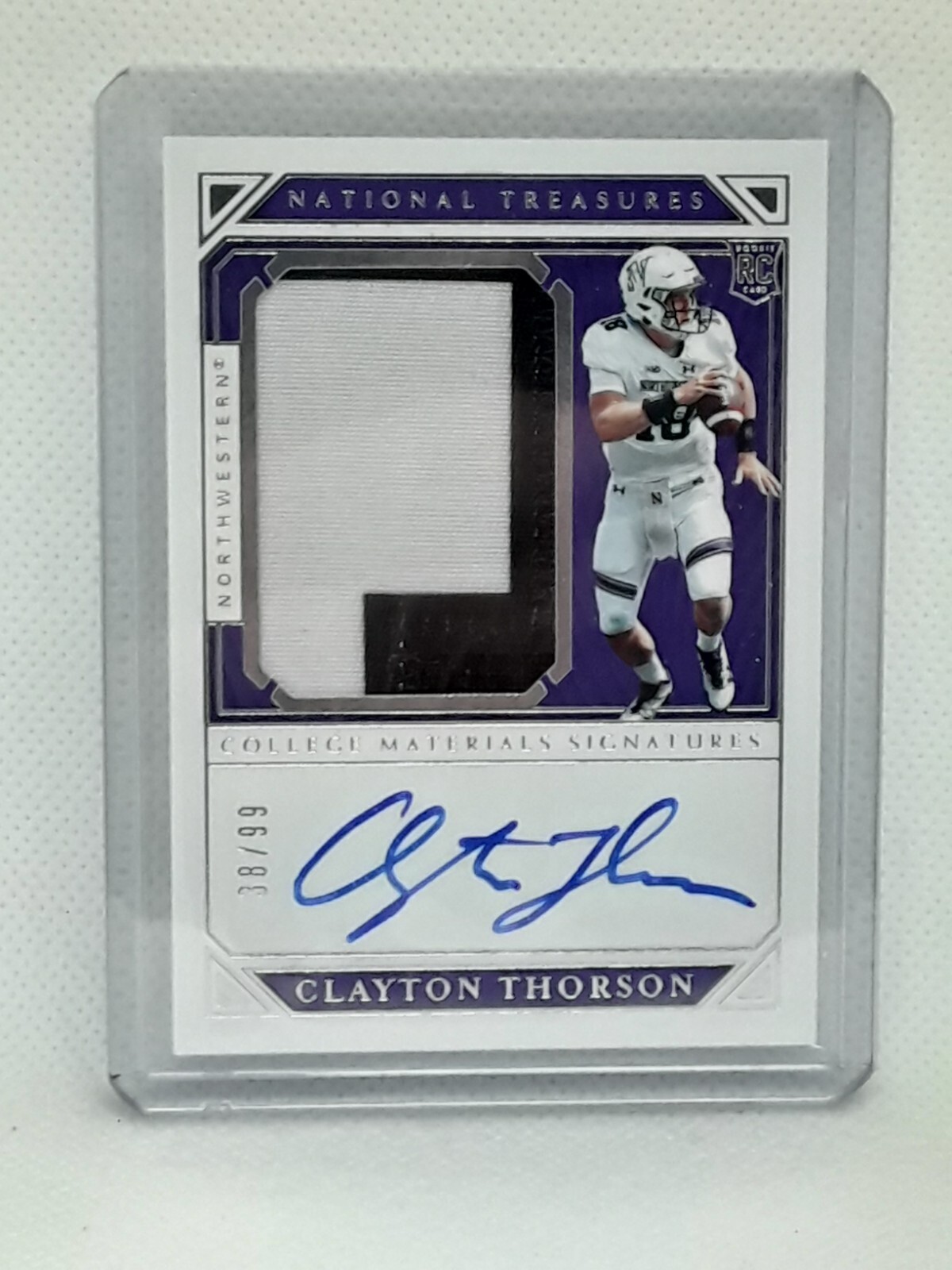 Clayton Thorson 2019 National Treasures RC PATCH AUTO (38/99 ...