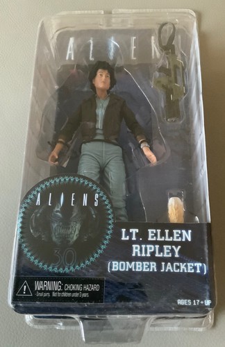 NECA TOYS ALIENS LT. ELLEN RIPLEY (BOMBER JACKET) RARE MIP FREE ...