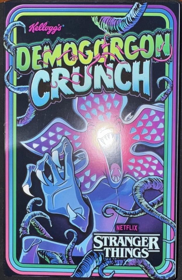 STRANGER THINGS X KELLOGG’S DEMOGORGON CRUNCH CEREAL - GLOW IN THE DARK ...