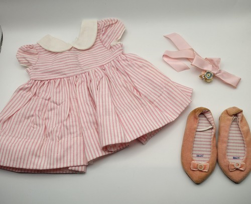 VTG Original Chatty Cathy Pink Pinstriped Dress With Shoes and Hair ...