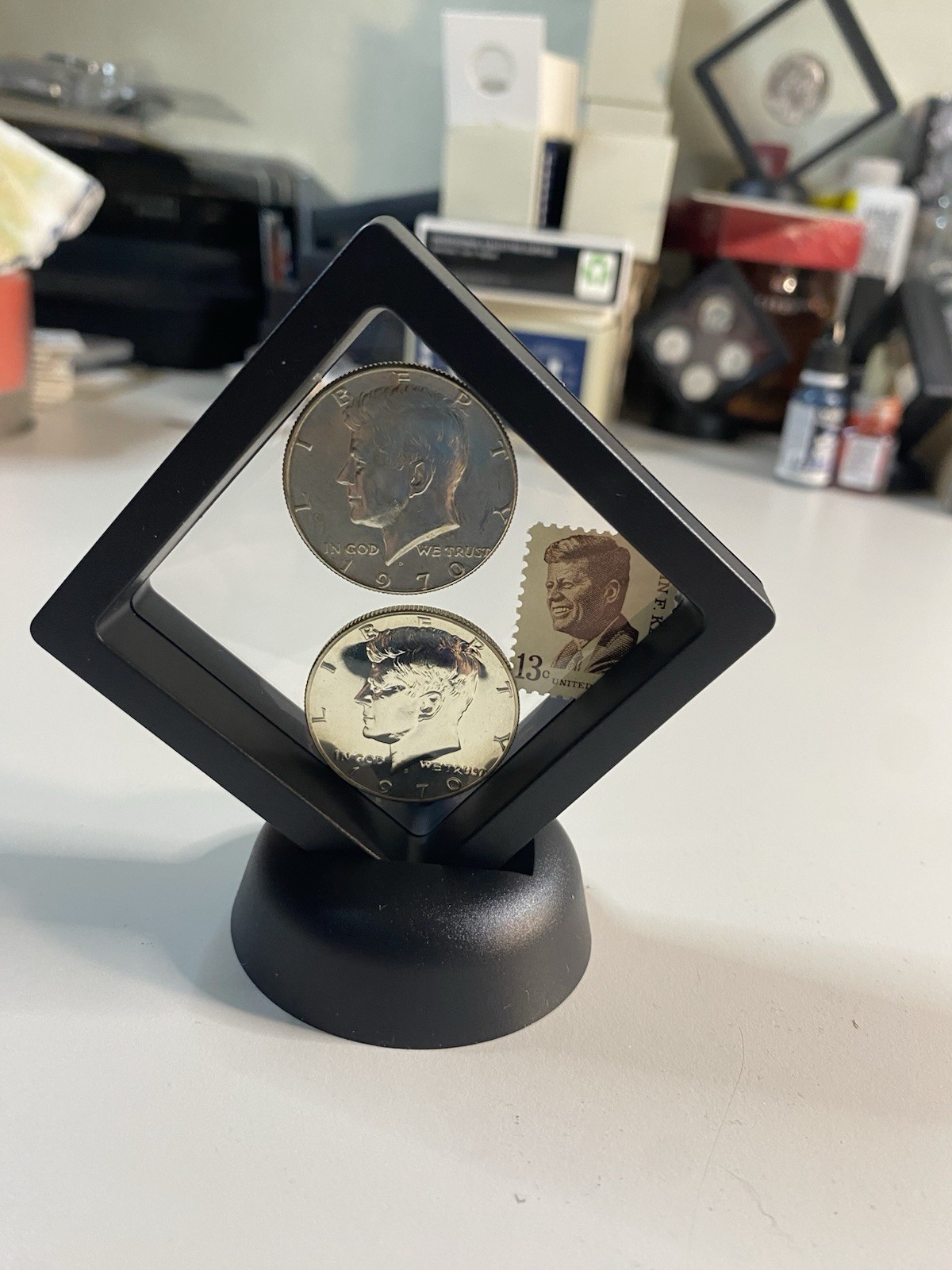 Short Kennedy 70 D Unc Proof 70 S And An Uncirculated Kennedy Stamp In ...