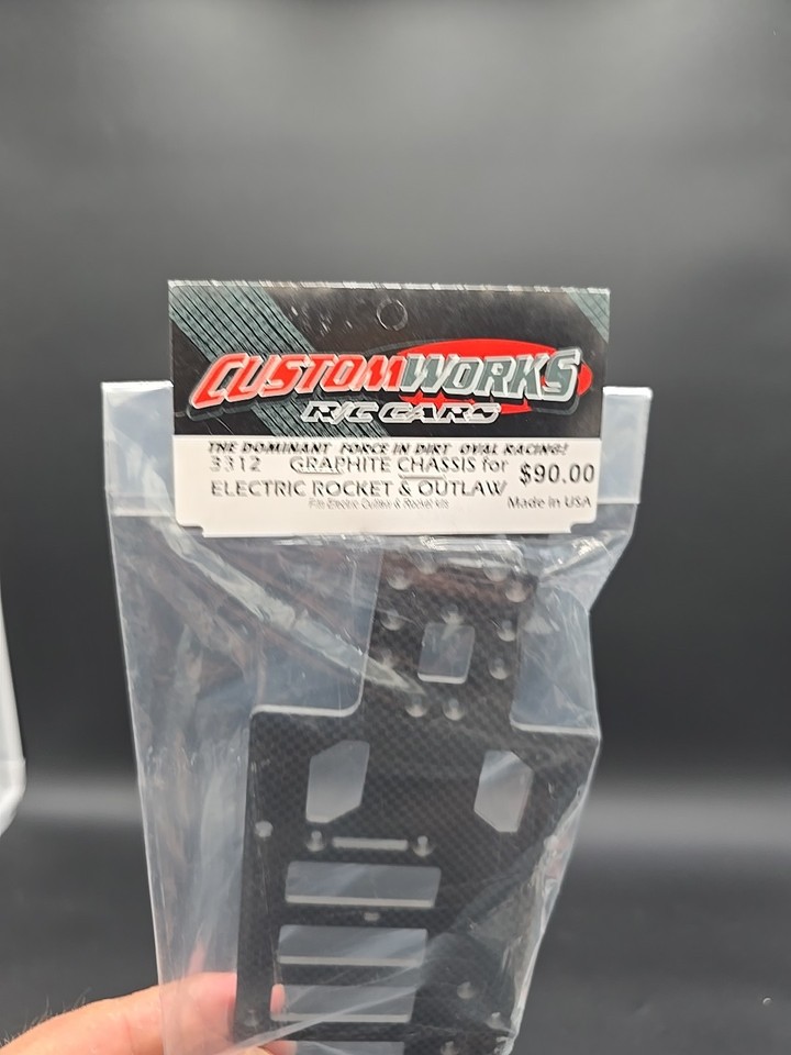 Custom Works Rocket Outlaw Graphite Chassis 3312 Original Nos Rc Car B ...