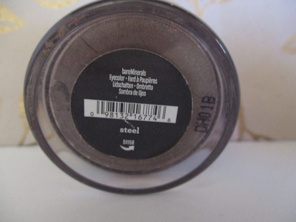 Bareminerals Lot~Eyecolor *Steel*~Mini Application Brush~Skin Serum~+~3 ...