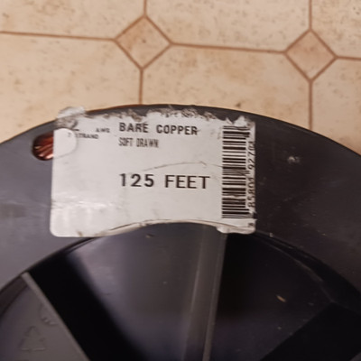 2 AWG Soft Drawn 7 Strands of Stranded Bare Copper Conductor Ground ...