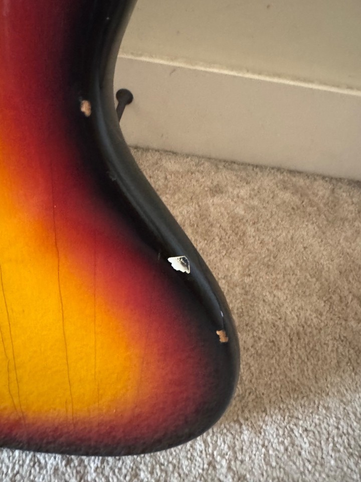 Vintage Univox Custom Hi Flier Sunburst Phase 1 Custom Guitar With Case ...