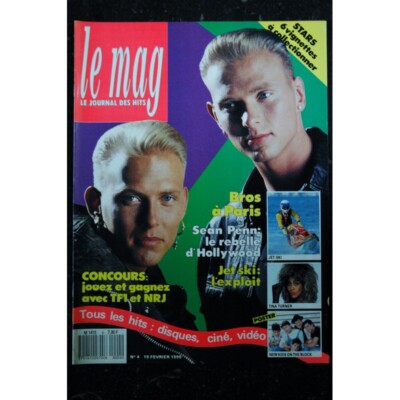 LE MAG 4 1990 BROS + POSTER NKOTB TINA TURNER SEAN PENN CHRIS REA | eBay