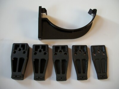 Aquaflow Half Round 112mm Gutter Bracket Extenders - Black & White ...