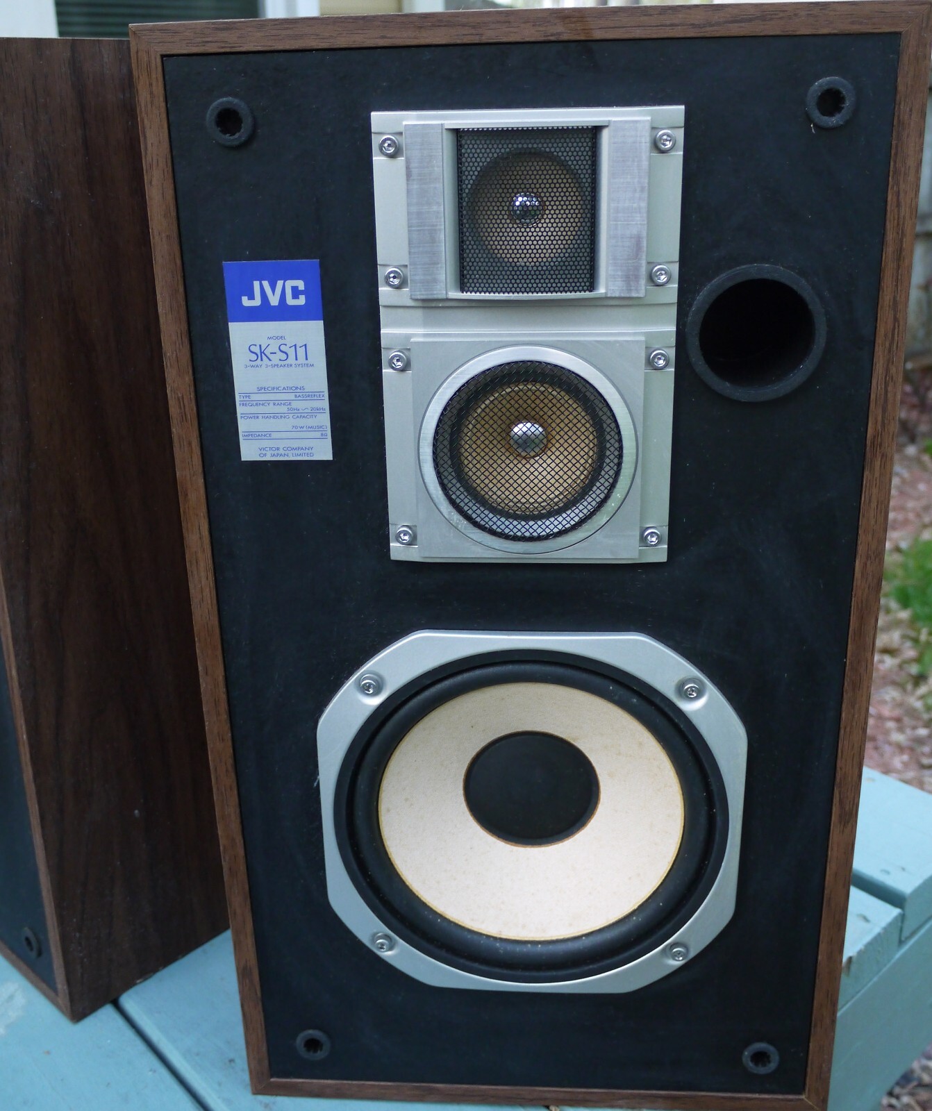 Vintage JVC SK-S11 3 Way Speakers 70 Watts 8 OHM MADE IN USA Used Sound ...