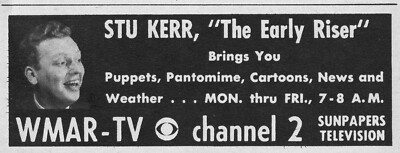 1960 WMAR TV AD ~ STU KERR hosts THE EARLY RISER Puppets ~ Cartoons ...
