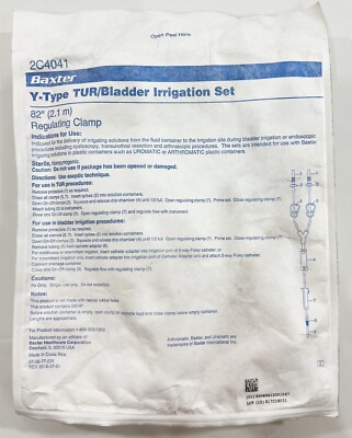 BAXTER 2C4041 Y-Type TUR/Bladder Irrigation Set 82' (2.1m) | eBay