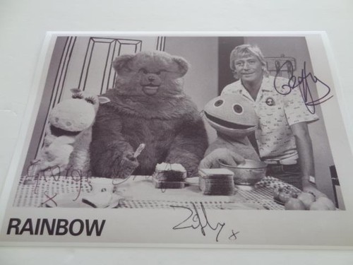 RAINBOW TV SHOW SERIES GEOFFREY HAYES ZIPPY & GEORGE & BUNGLE SIGNED ...