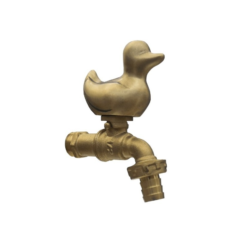 Brass Garden Vintage Field Faucet DUCK Spigot Yard Water Decor Outdoor ...