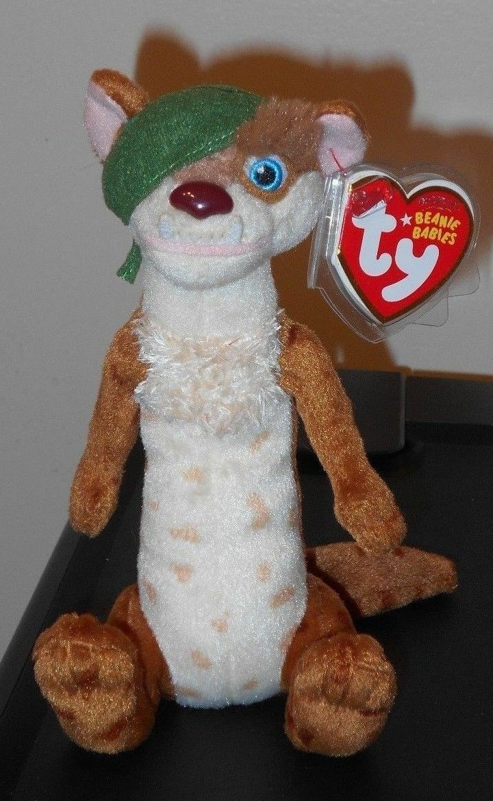 Ty Beanie Baby - BUCK the One Eyed Weasel (Ice Age 3 Movie) MINT with ...