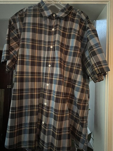 Patagonia Western Tan Brown Plaid Shirt Men's Size Extra Large Hemp ...