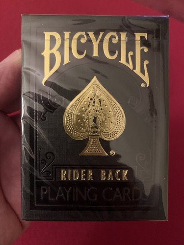 Bicycle Black And Gold Rider Back Cards New Sealed Perfect Rare | eBay