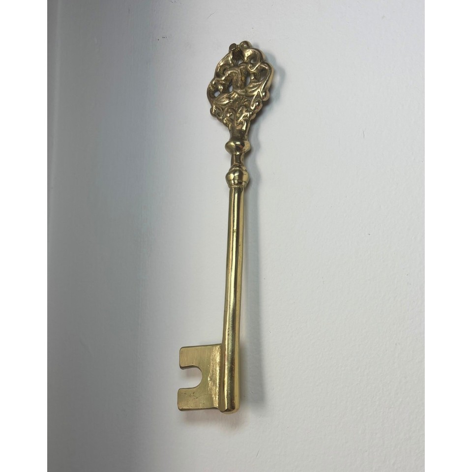 Vintage Brass Skeleton Key Wall Decor Ornate Large Brass Key, Wall ...