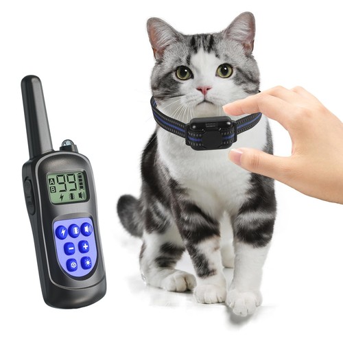 Cat Shock Collar, Ultra-Light & Thin Cat Training Collar with 2000ft ...