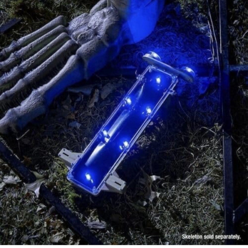 New Home Accents Halloween LED 12 ft Skelly Animatronic Skeleton ...