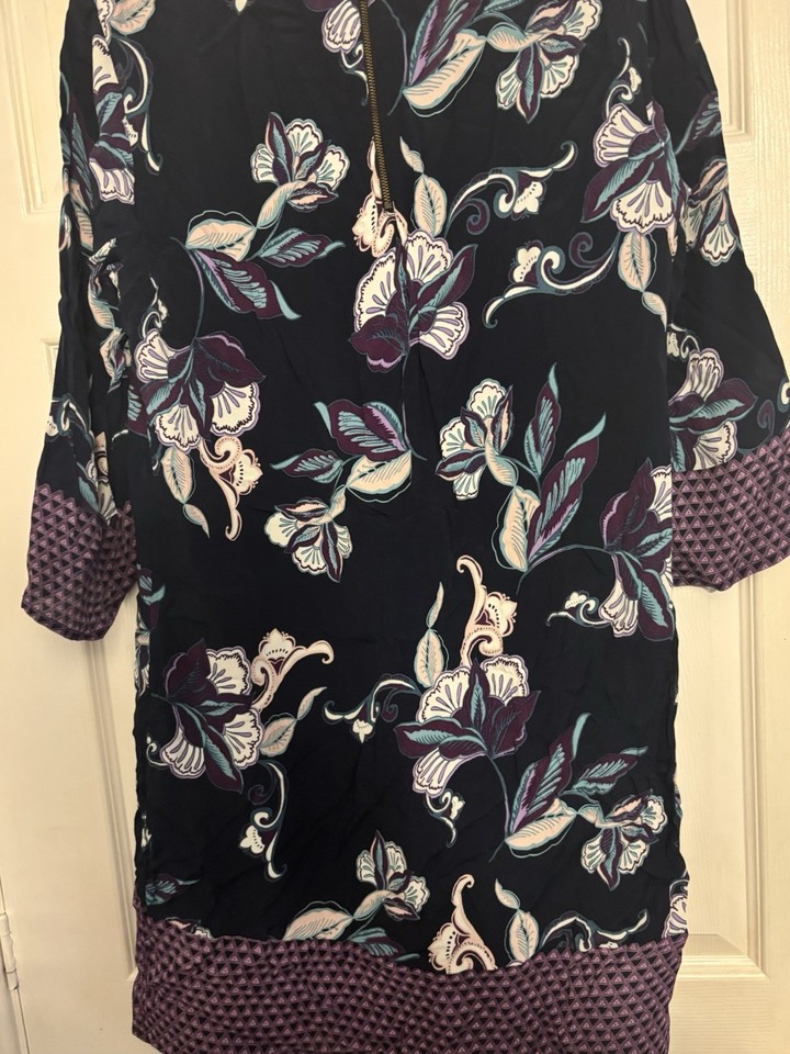 Debenhams John Rocha Ladies Tunic Style Floral Design Lined Dress UK18 ...