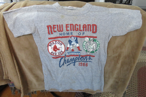 Kids 10-12 Patriots 1986 New England Champions T. PLUS Boston Celtics ...