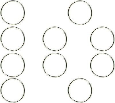 1.75" - 1 3/4" Heavy Duty Split Key Ring, Nickel Plated - USA (10 PACK ...