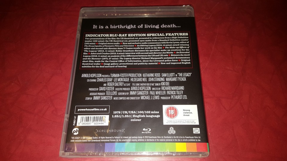 The Legacy Indicator Blu Ray OOP New Sealed Sam Elliott Marquand | eBay