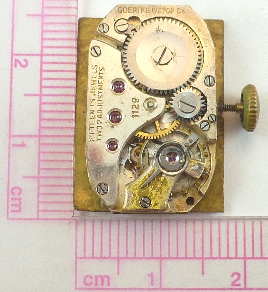 Goering Watch Co 1129 Mechanical Wristwatch Movement - Parts / Repair ...
