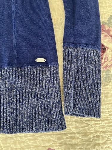 Guess Royal Blue Shawl Collar Sweater Size Small Pullover | eBay