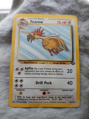 Pokémon TCG Fearow Jungle 36/64 1st Edition Uncommon 1999 WOTC | eBay