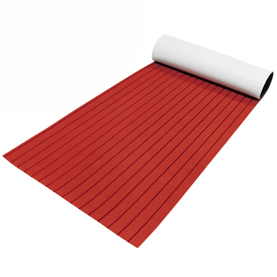 Red EVA Foam Boat Marine Yacht Flooring Mat Faux Teak Non-Slip Decking ...