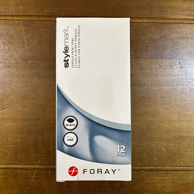 12 New Foray Style Mark Porous Point Pens Black Fine Point | eBay