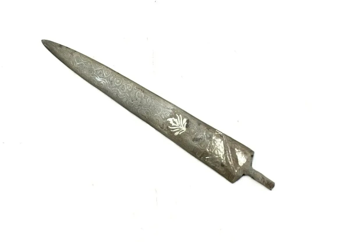 1 Pc Only Blade of Dagger Damascus Steel Knife Blades Pure Silver ...