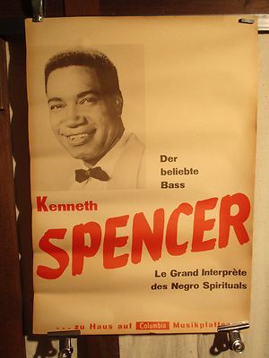 AFFICHE CHANTEUR NEGRO SPIRITUALS KENNETH SPENCER | eBay